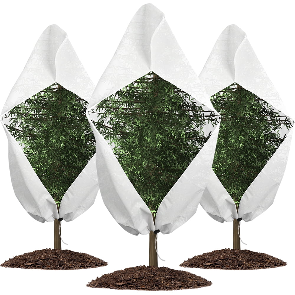 Rosnek Winter Drawstring Plant Covers, Warm Plant Freeze Protection ...