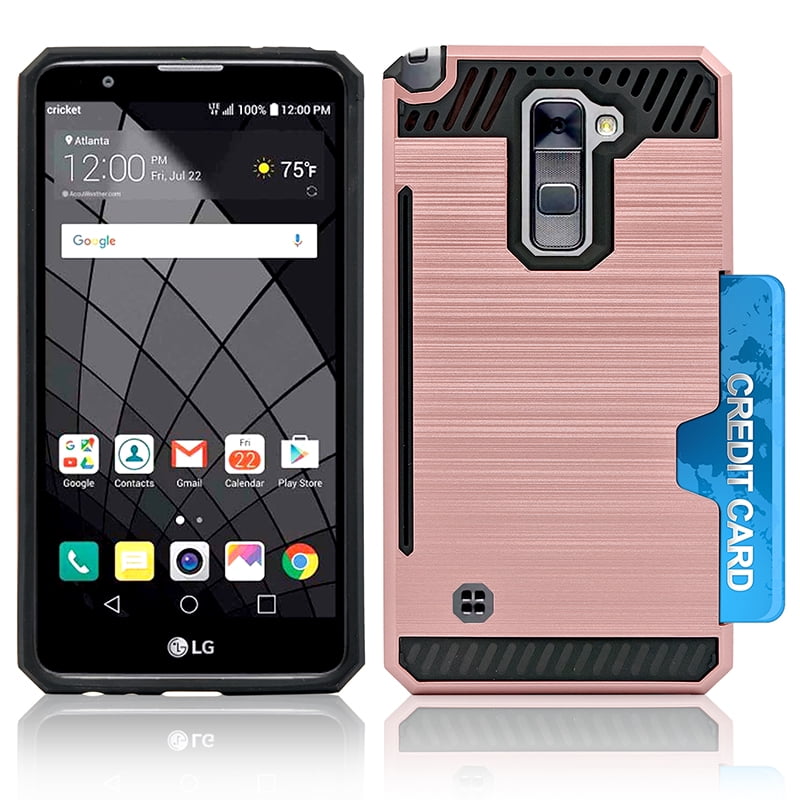 LG G Stylo 2 / Stylus 2 / LS775 Hybrid Shockproof Tough Case Cover Rose ...