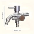 Brushed Stainless Steel One in Two Out Water Tap Dual Double Spout Wall ...