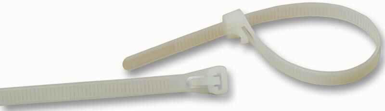 PRO POWER - Reusable Cable Ties 200mm x 8.00mm Natural 100 Pack ...