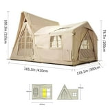 Large Inflatable Tent for 8-10 Person - 135 SQFT Inflatable Cabin Tents ...