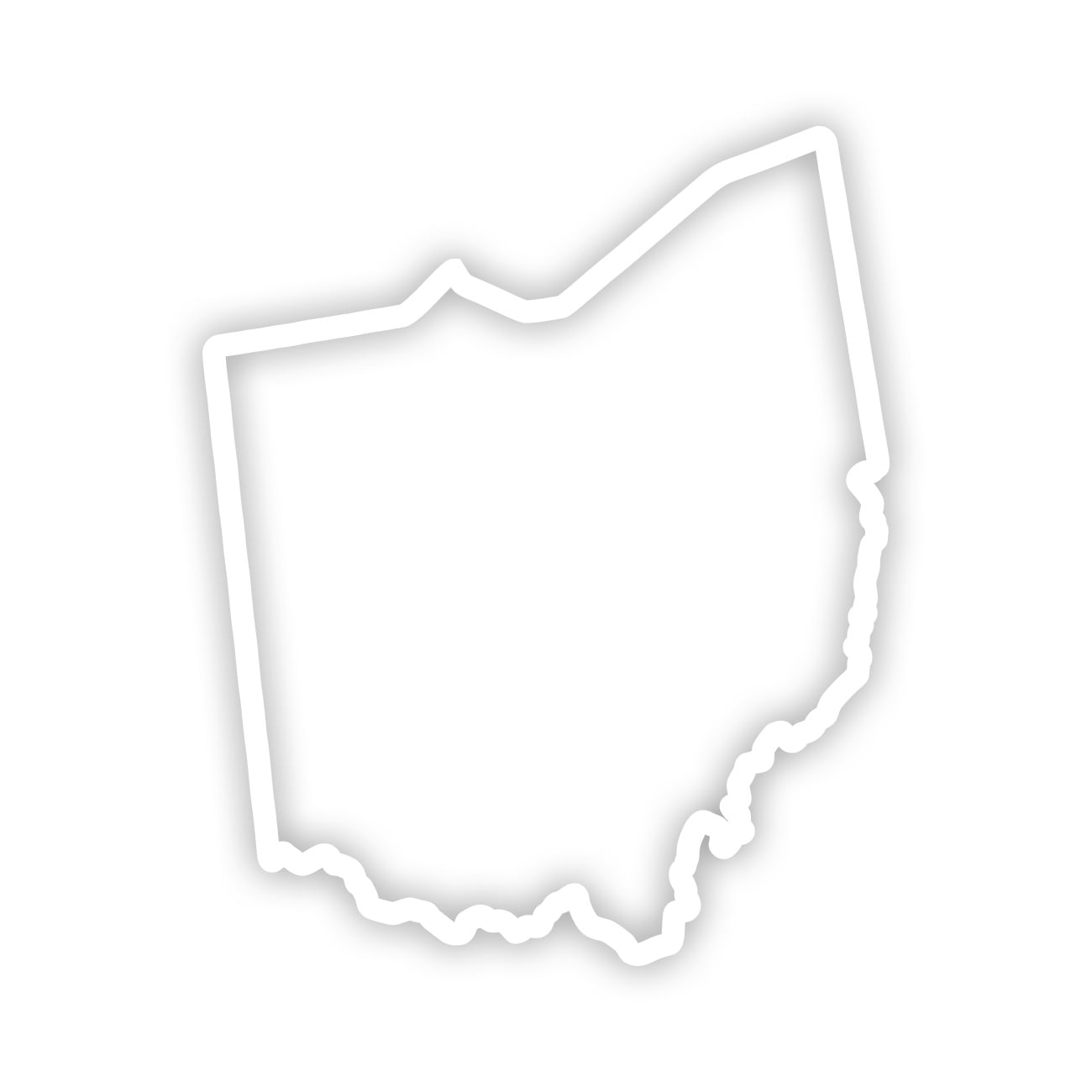 Ohio Outline Sticker Decal Die Cut - Self Adhesive Vinyl - Weatherproof ...