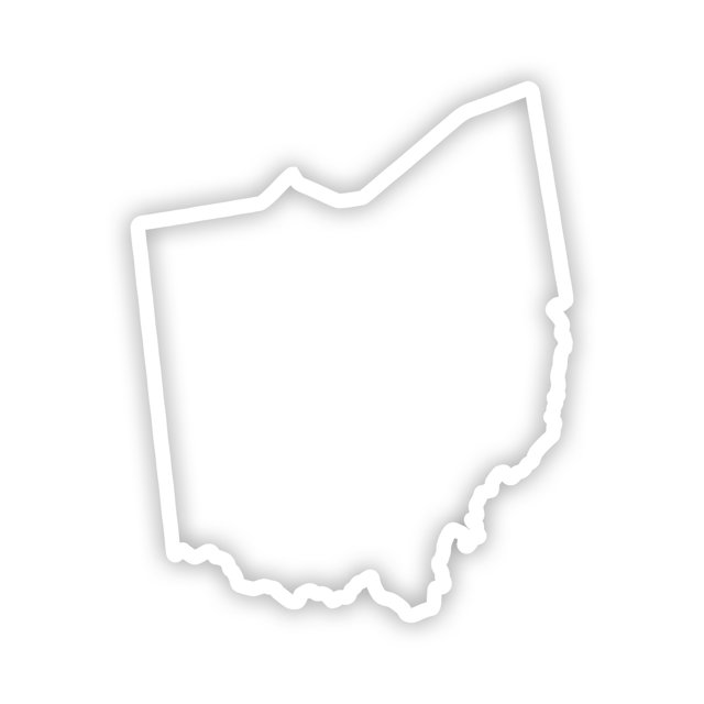 Ohio Outline Sticker Decal Die Cut - Self Adhesive Vinyl - Weatherproof ...