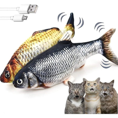 2 Sets Of Flip Fish Cat Toys For Indoor Electric Moving Fish - Walmart.ca