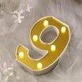 Efavormart 6" 3D Gold Marquee Letters 5 LED Light Up Letters Warm White ...