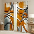 Free Shipping! YST Modern Abstract Blackout Curtains Orange White ...
