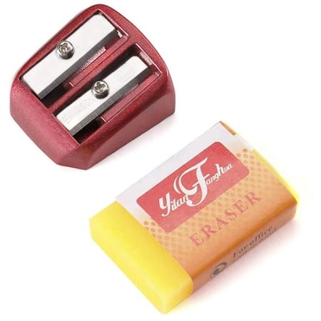 Mini Pencil Sharpener -1 Piece of 2-Holes Color Art Sharpener Portable ...