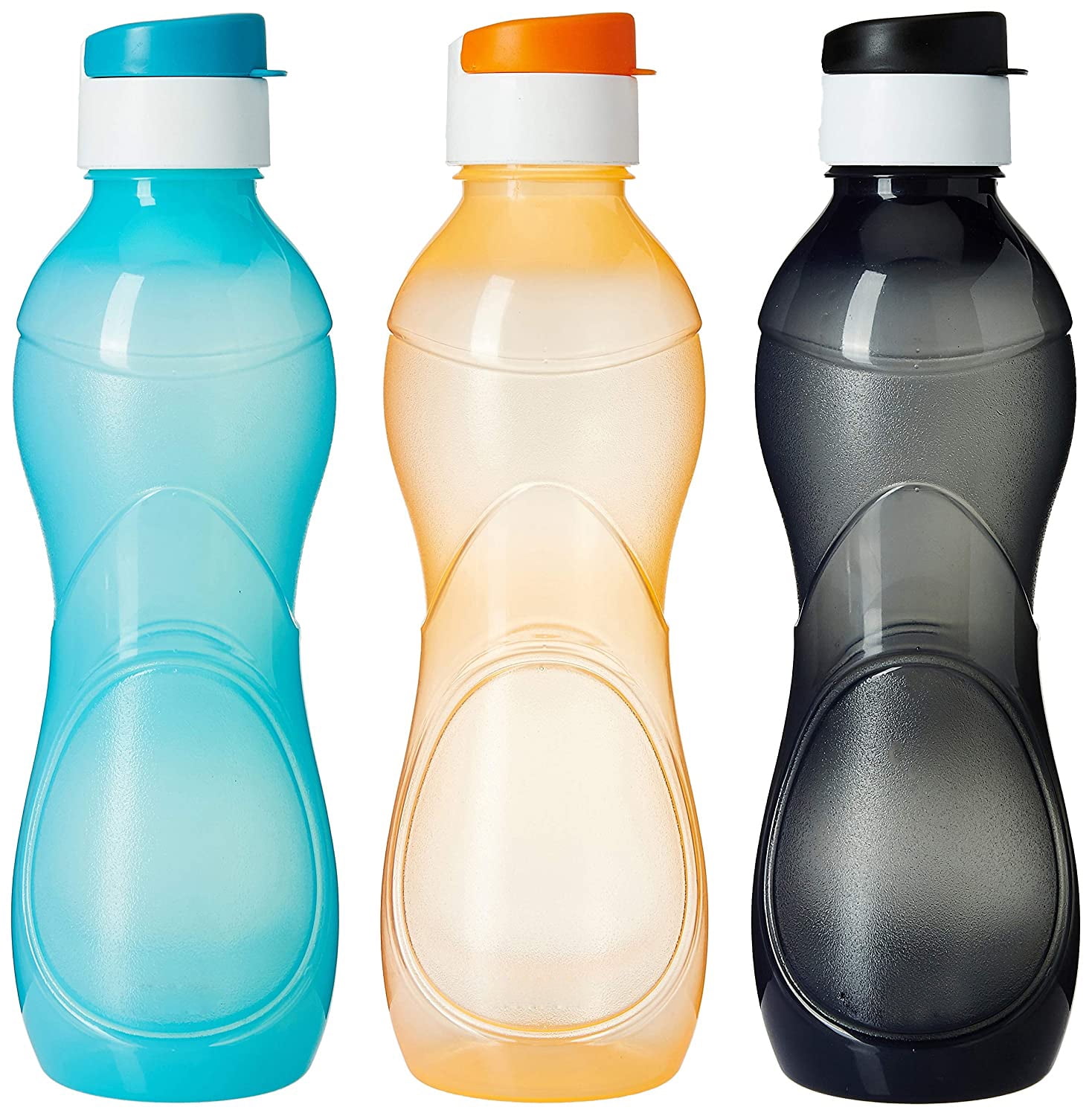 diollo Plastic Water Bottle Set with Flip cap (Set of 3, 975ml ...