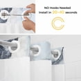 No Hook Shower Curtain with Snap in Liner, Abstract Marble Texture ...