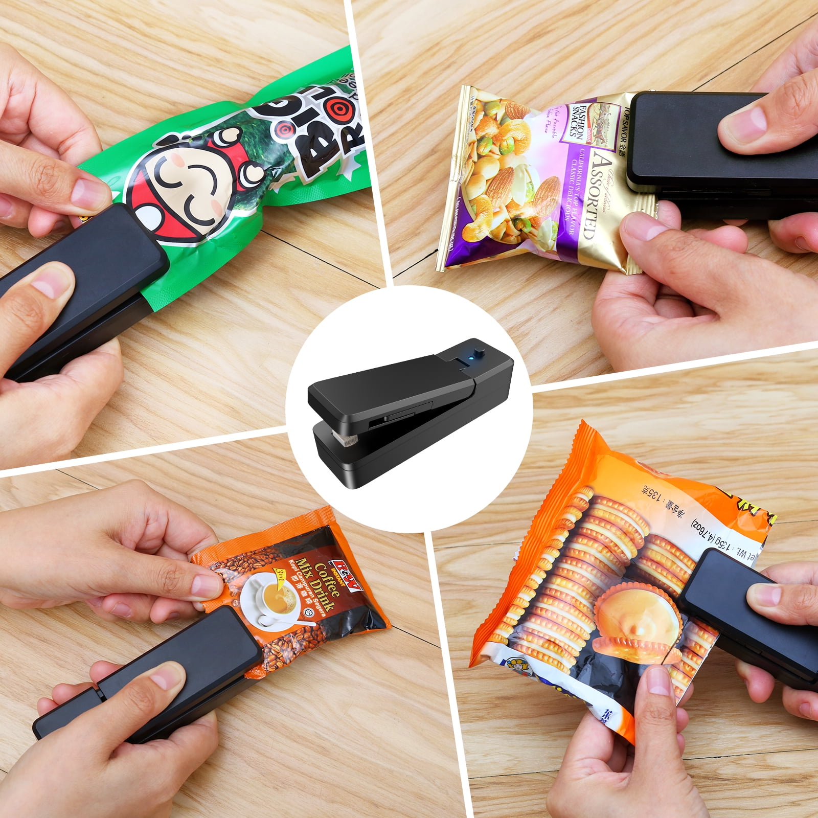 Buy Mini Bag Sealer (NEW VERSION), 2PACK Rechargeable Heat Sealers, 2 ...