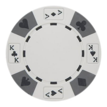 Brybelly CPAK-White- 25 Roll of 25 Ace King Suited 14 g Poker Chips, White | Walmart Canada