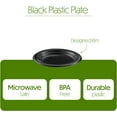 PLASTICPRO Black Disposable Plates, 6-Inch Lightweight Party Plates ...