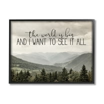 Stupell Industries See It All Phrase Forest Tree Mountain Range ...