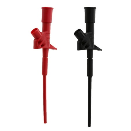 2x Insulated Test Hook Clip 1000V 10A Flexible Probe High Voltage 4mm ...