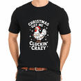 Christmas Chicken Lights Santa Hat Black Short Sleeve T-Shirt for Men ...