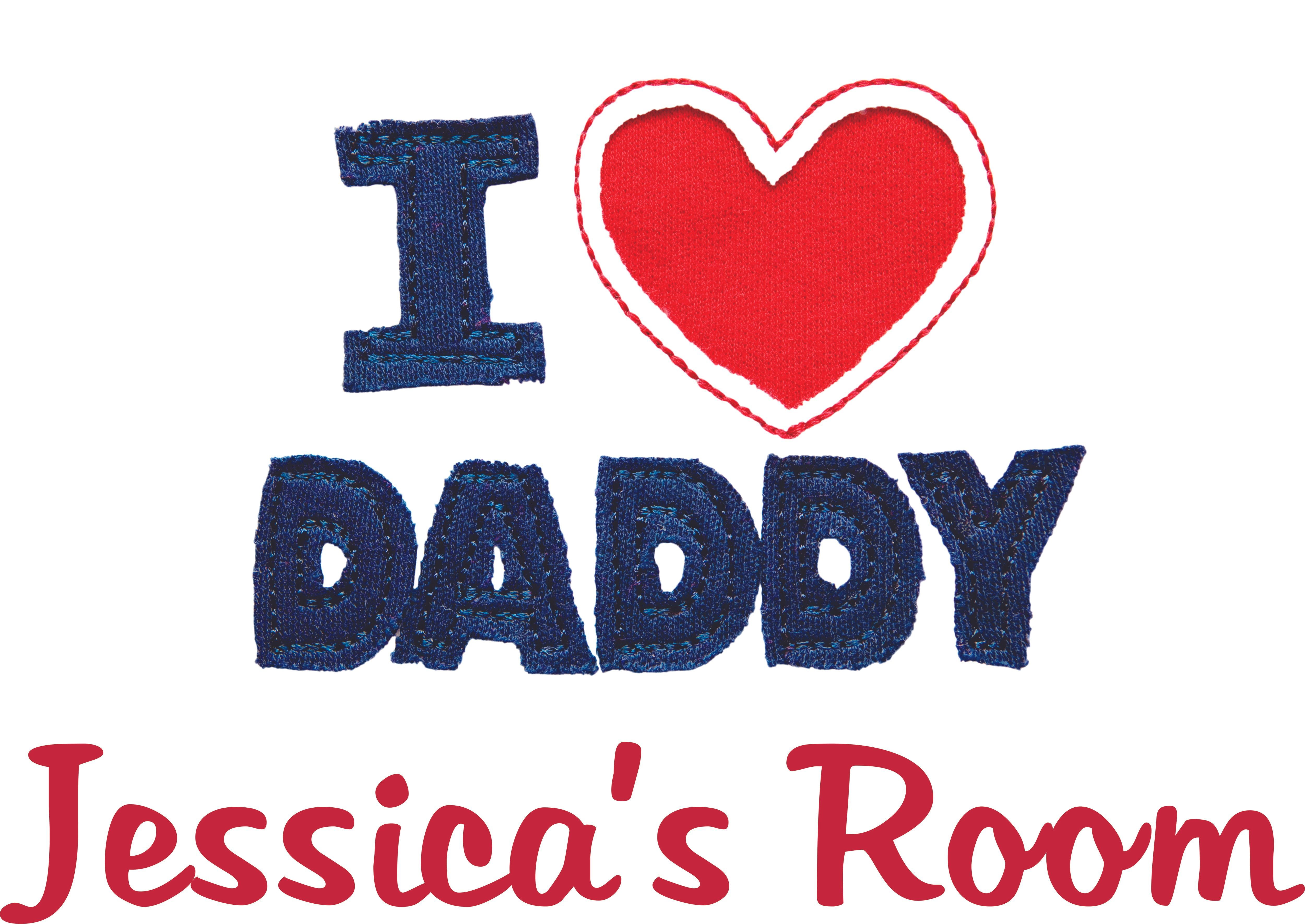 I Love Daddy Customized Wall Decal - Custom Vinyl Wall Art ...