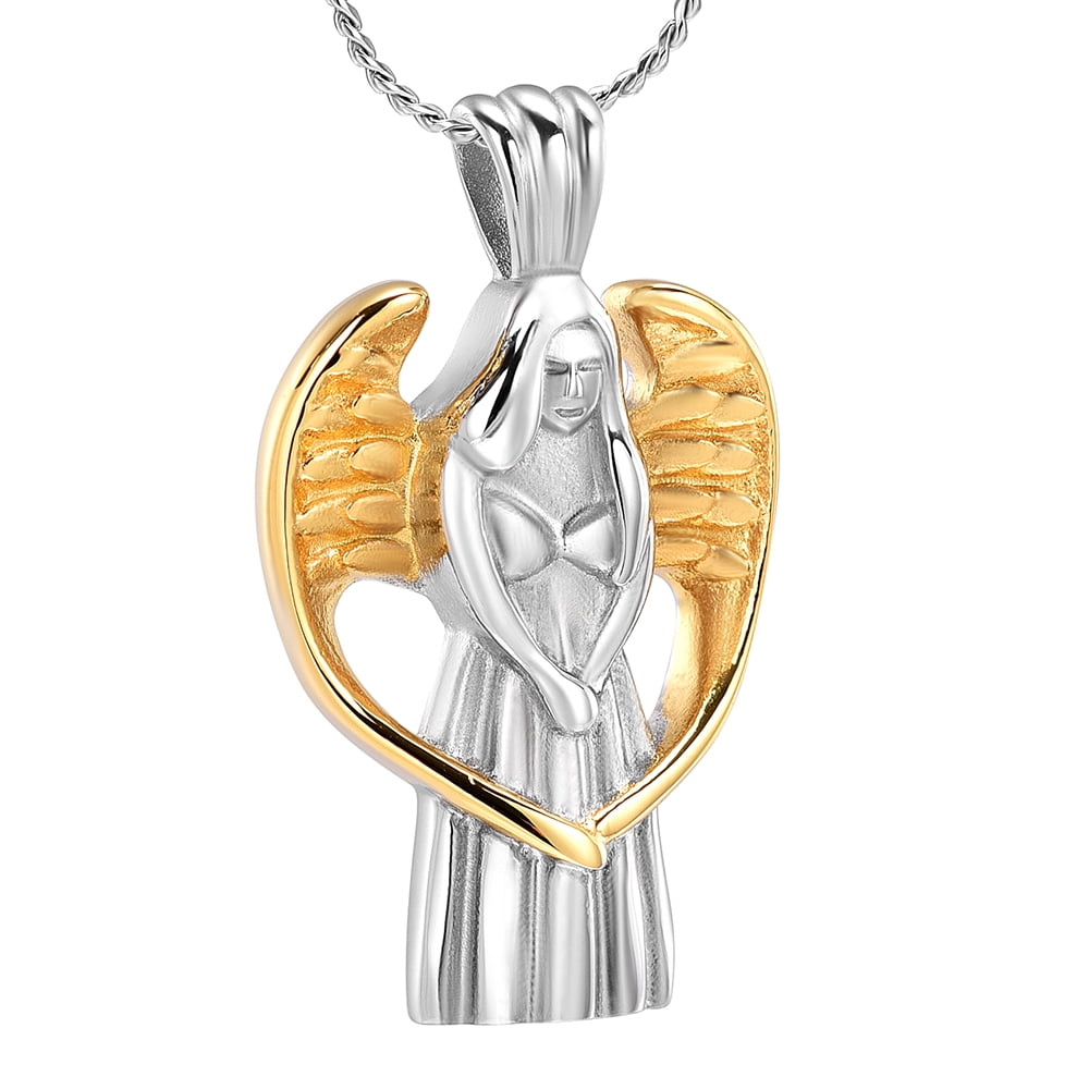 Angel Fairy Urn Jewelry Cremation Urn Pendants with Chain Urn Necklace ...