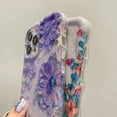 Compatible with iPhone Case,Cute Laser Flower Floral Wavy Curly Water ...