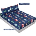 3 Pcs Cars Sheets Transportation Vehicle Full Set,for Kids Boys Girls ...