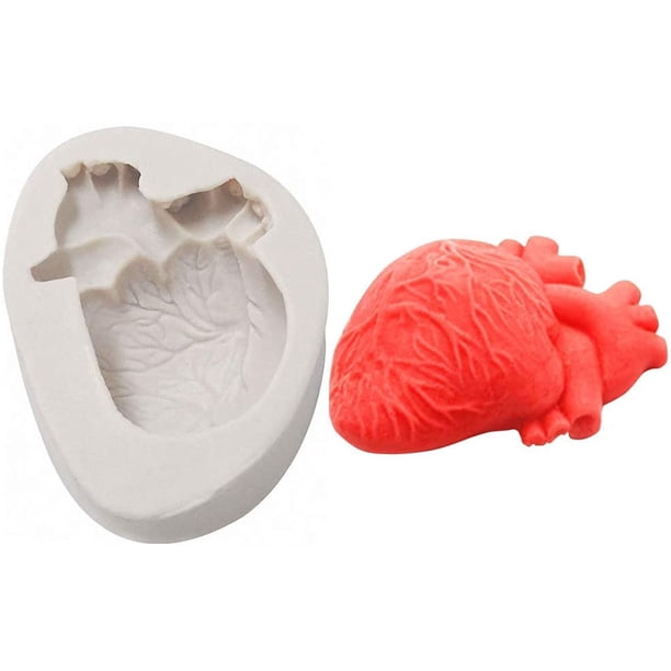 3D Human Heart Organ Silicone Chocolate Jello Shot Mold Cake Decorating ...