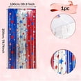 4th of July Shiny Star Rain Silk Curtain - Patriotic Red White Blue ...