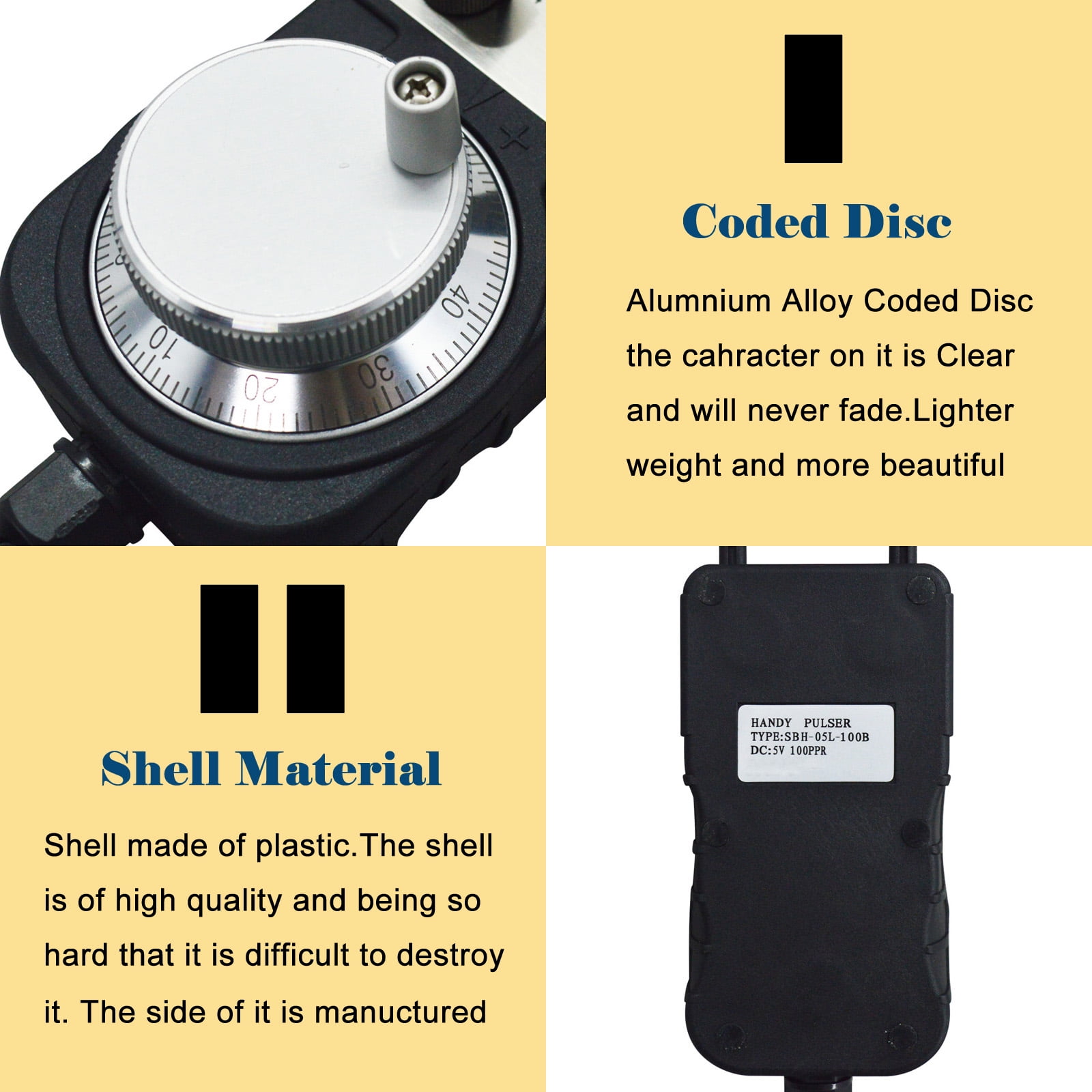 Buy INTSUPERMAI CNC Lathe Handwheel Handheld Pulse Generator CNC ...