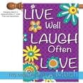 Toland Home Garden Live Laugh Love Positive Live Laugh Love Flag Double ...