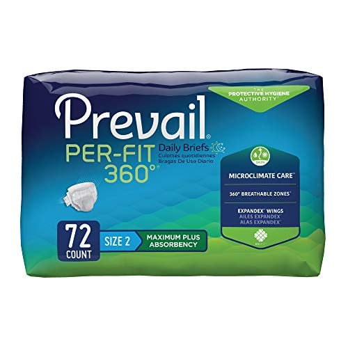 Prevail Per-Fit 360 Incontinence Briefs, Maximum Plus Absorbency, Size ...