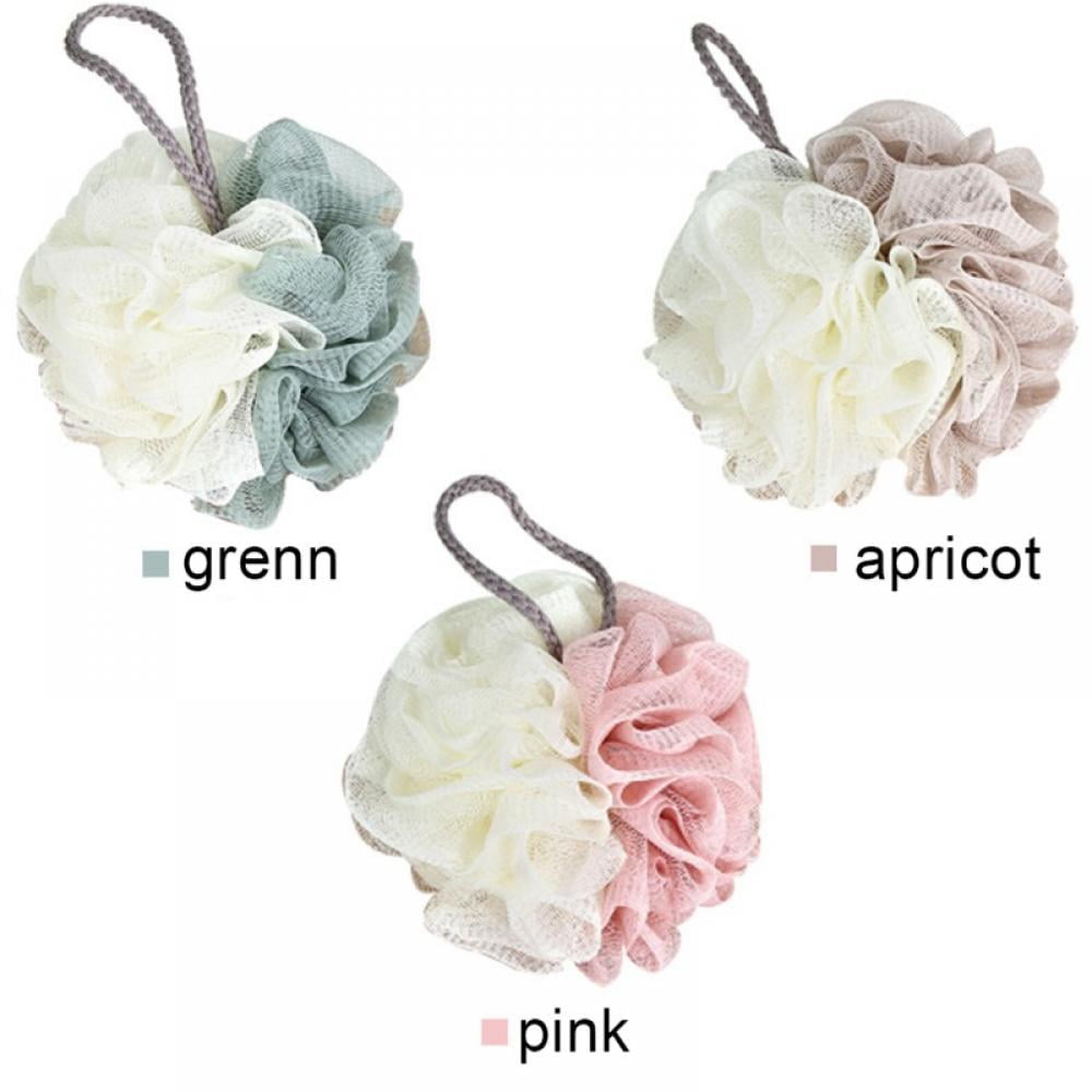 Soft Shower Ball,Double Color Bath Ball,Exfoliating Loofah Bath Ball ...