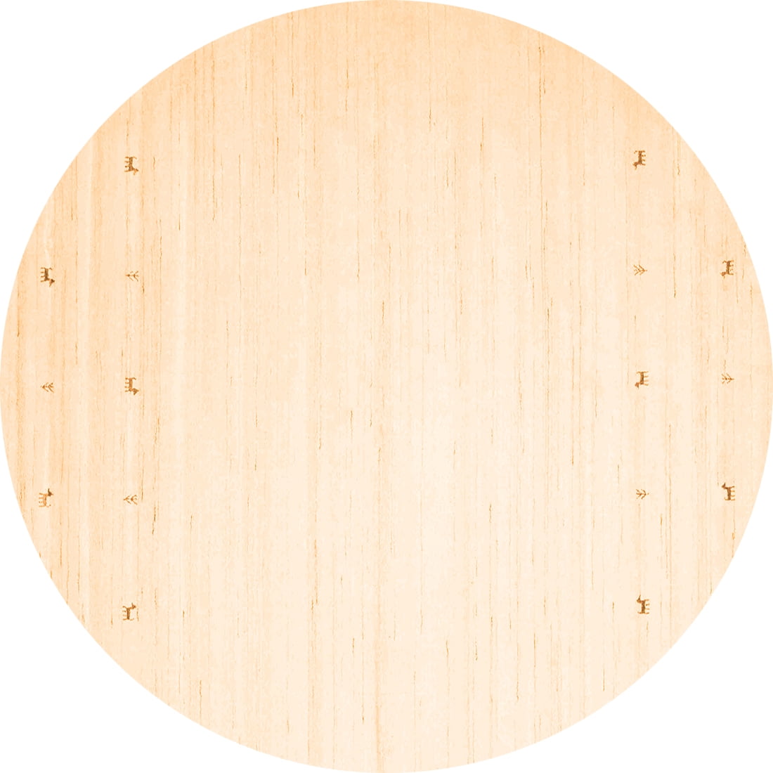 Ahgly Company Indoor Round Solid Orange Modern Area Rugs, 8' Round ...