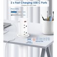 Pop Up Outlet for Countertop 2.5", 20W USB-C + 4 USB Ports, 4 Tamper ...