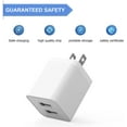 PYYAN-6Pack USB Wall Charger, 2.4A Phone Charger Dual USB Port Cube ...
