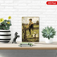 8x12 Inch Metal Wall Art, Pastoral Countryside Boy with Calves Design ...