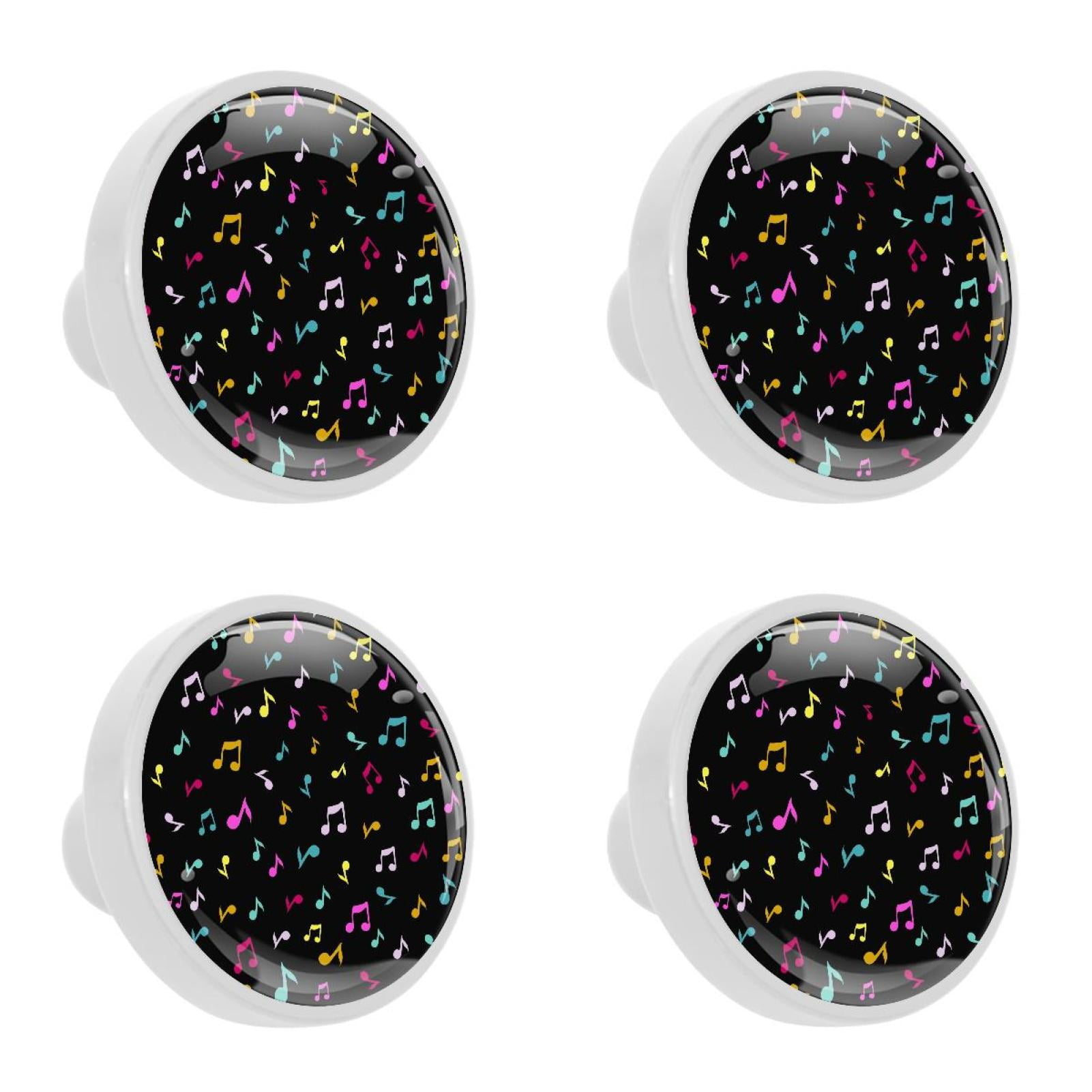 4 Pcs Music Notes Knobs for Kitchen Cabinet Cupboard Dresser Bookcase ...