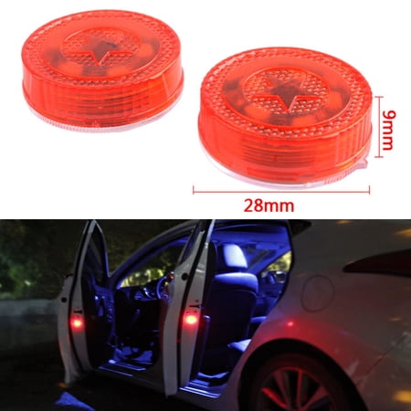 Wireless Car Door LED Warning Light Adhesive Automatic Car Door Strobe ...