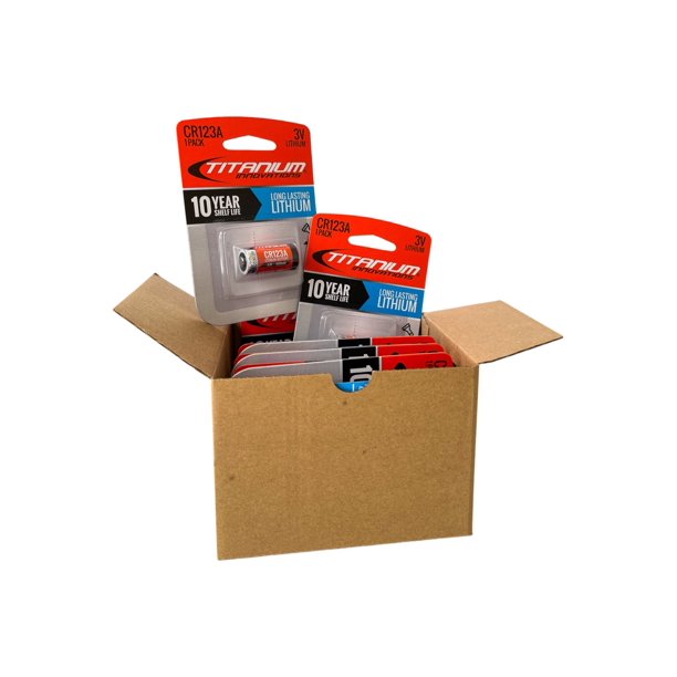 Titanium Innovations CR123A Lithium Battery, 1 pack - 10 Retail Cards ...