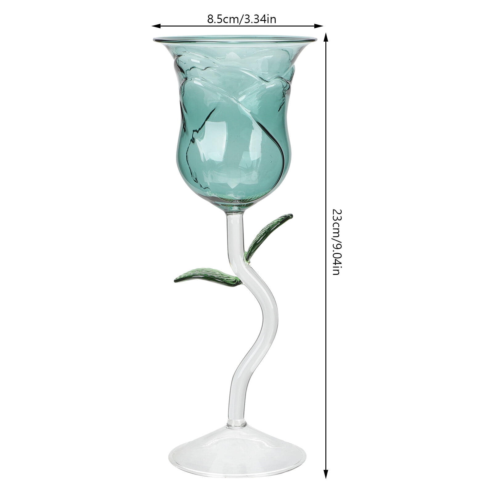 Rose Flower Wine Glass Rose Flower Goblet Glass Wine Cocktail Goblet For Valentines Day