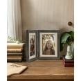 Afuly 5x7 Double Picture Frame Hinged 2 Photos Frame Collage, Desk ...