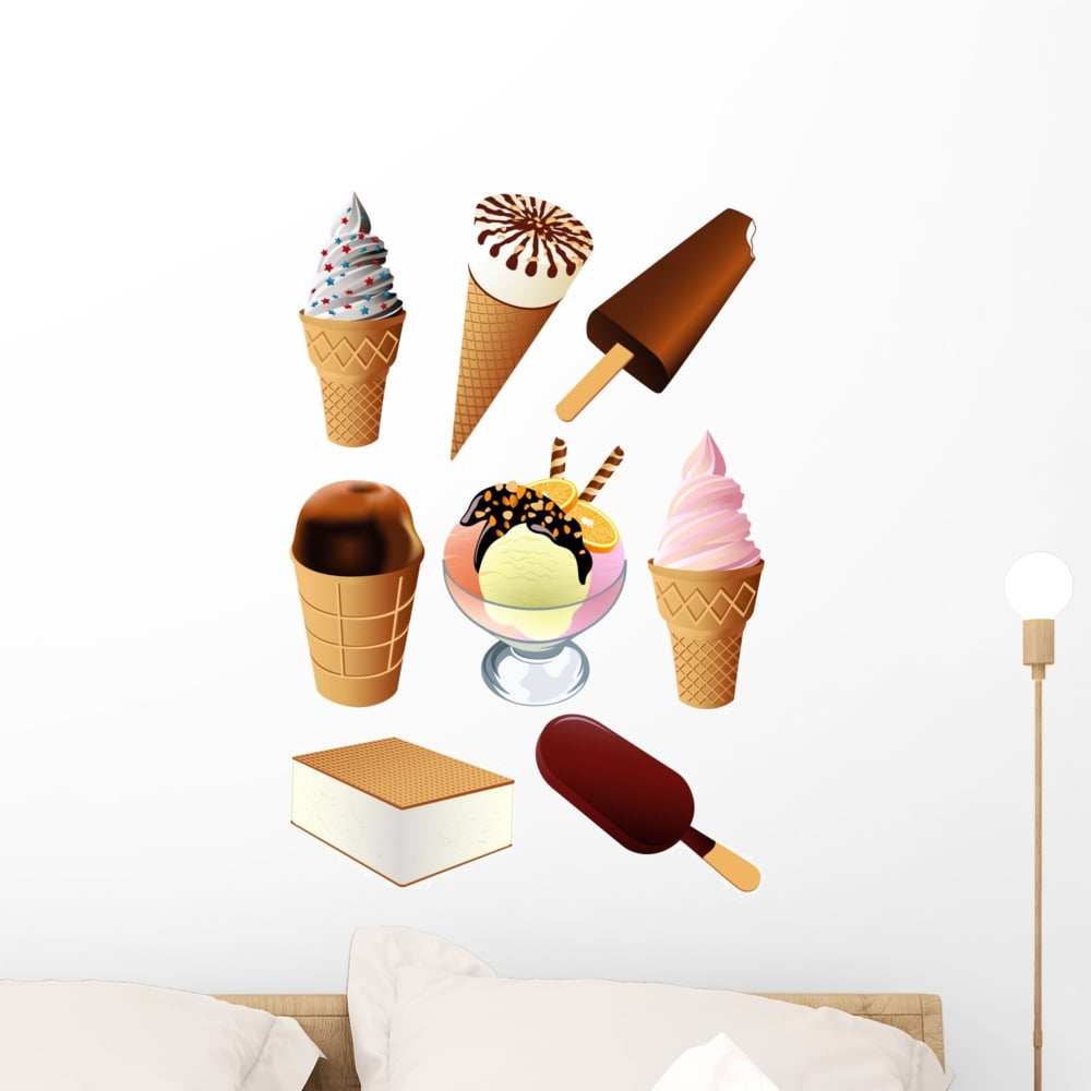 Ice Cream Wall Mural by Wallmonkeys Peel and Stick Graphic (24 in H x ...