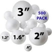 100 Assorted Styrofoam Balls in Large and Small Sizes for DIY Art Craft, School Projects and ...