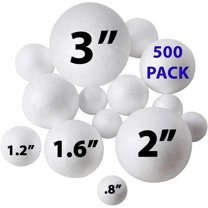 100 Assorted Styrofoam Balls in Large and Small Sizes for DIY Art Craft, School Projects and ...