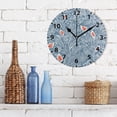Art Floral Design Wall Clock 10in Round Artistic Oil Painting Home ...