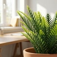 Unique Bargains Artificial Sago Palm Plant in Ceramic Pot Gray-Green 6. ...