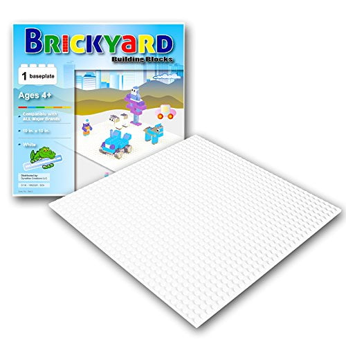 White Baseplate, 10 x 10 Inches Large Thick Base Plate for Building ...