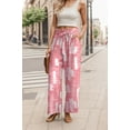 JWD Women's Wide Leg Pants With Pockets High Waist Adjustable Knot ...