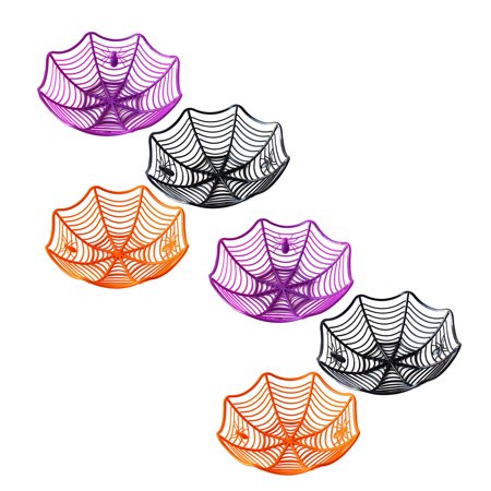 Compuye 6Pcs Spider Web Candy Basket Halloween Spider Web Candy Basket ...