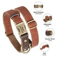 Pet Artist PU Leather Personalized Dog Collar with Custom ID Metal ...