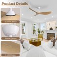 Sofucor 52-Inch White Modern Ceiling Fan, Propeller - Walmart.com
