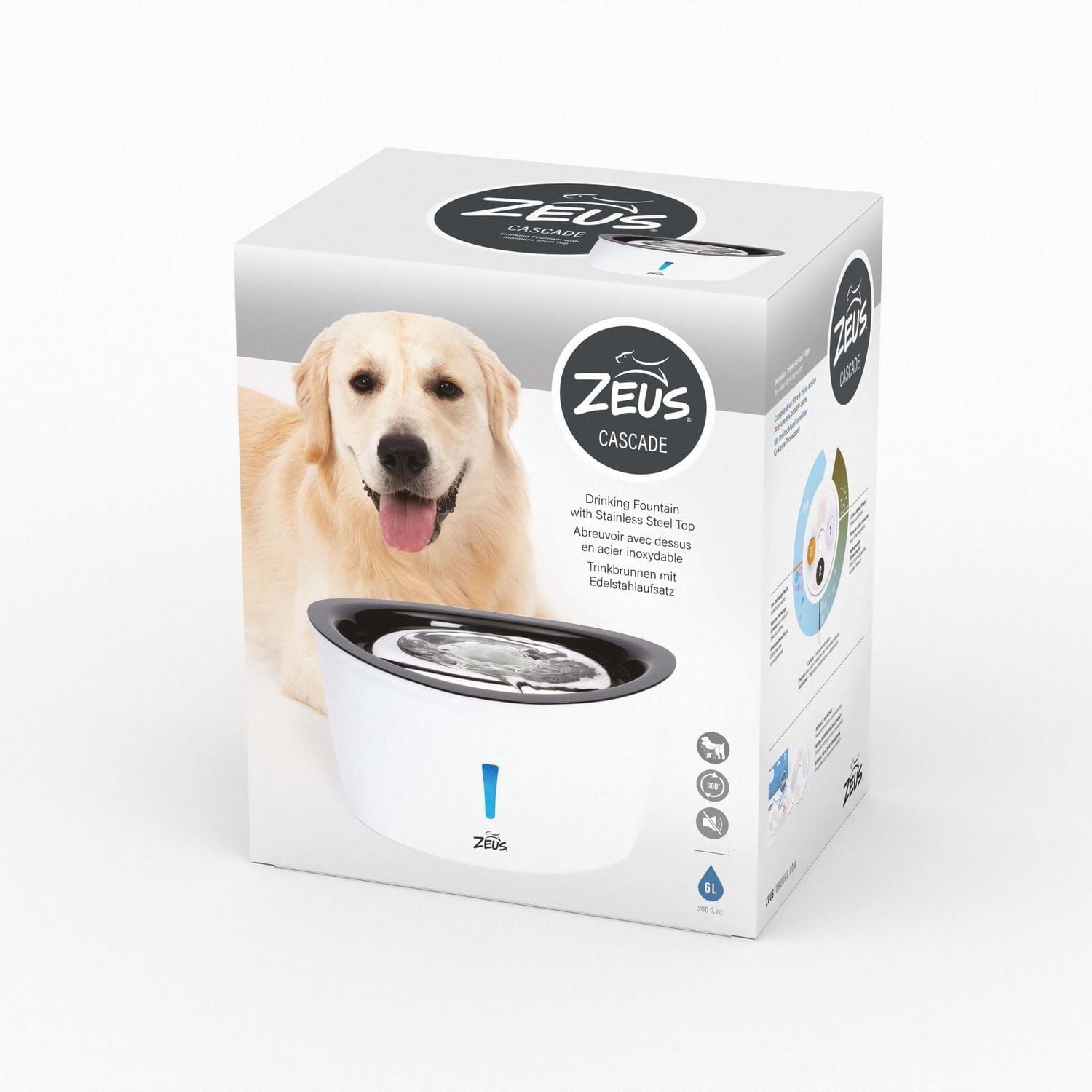 Click here for Zeus Cascade Dog Water Fountain  Stainless Steel... prices