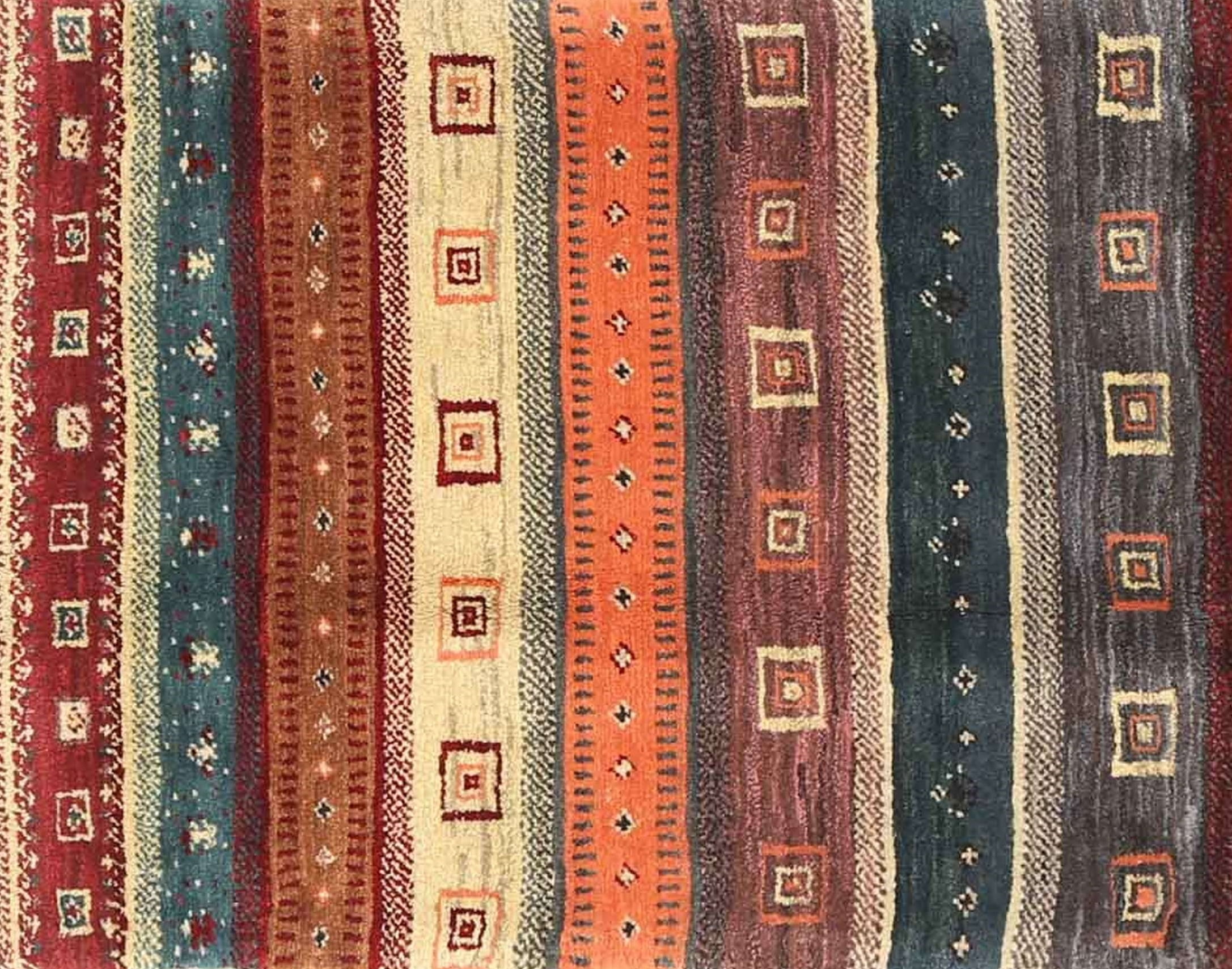 Ahgly Company Indoor Rectangle Contemporary Brown Red Abstract Area ...